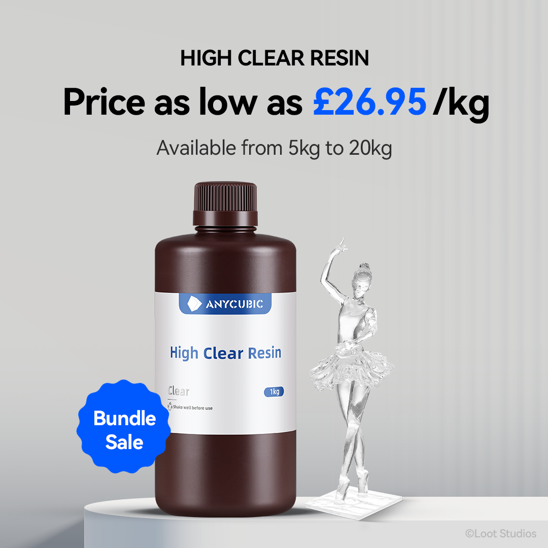 Multi Bottle Deals: Anycubic High Clear Resin for 3D Prints from 5kg to ...